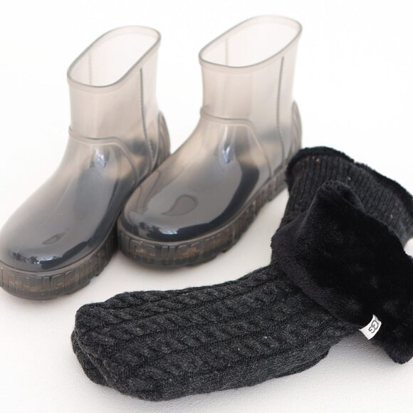 UGG | Shoes | New Ugg Clear Rain Boots Removable Lining Sock Branded ...